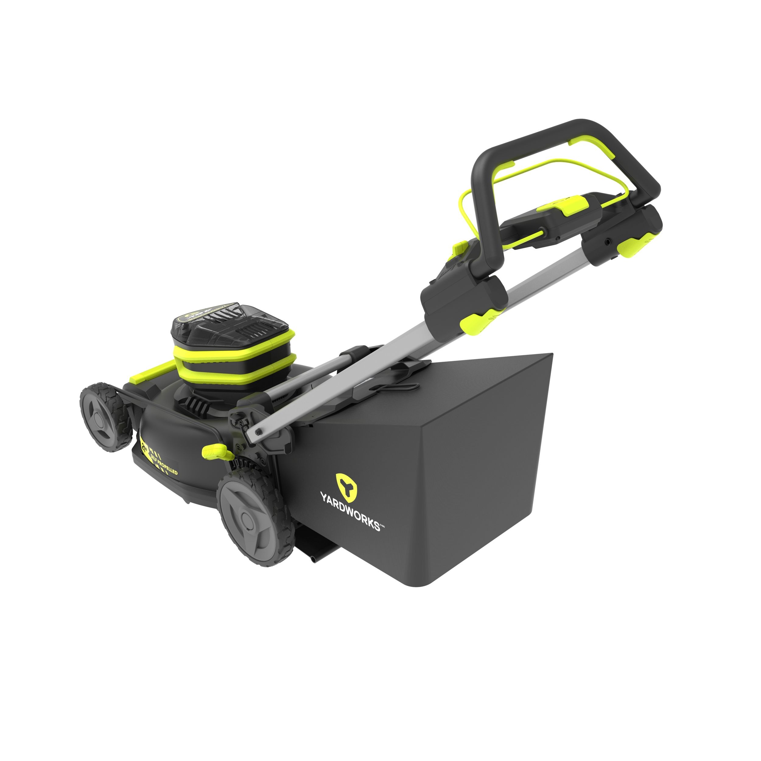 Yardworks 48V 3-in-1 Cordless Brushless Self-Propelled Mower, 21-in ...