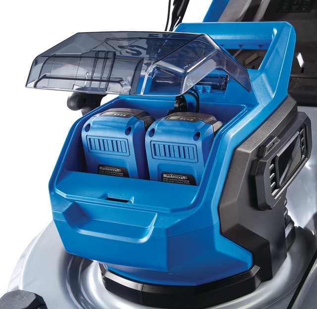 Mastercraft 2x20V Brushless Lawn Mower Kit, 19-in with PWR POD 4.0 Ah ...