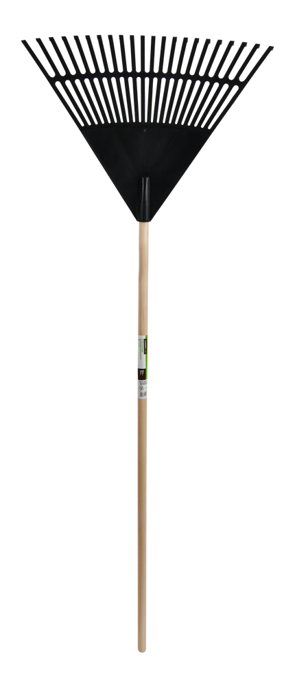 Garden Club 22-in Wide Poly 22-Tine Leaf Rake, 59-in Hardwood Shaft ...