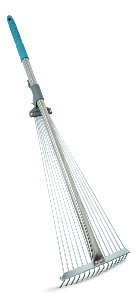 Yardworks 7 to 21-in Wide Metal Adjustable-Tine Telescopic Leaf Rake ...