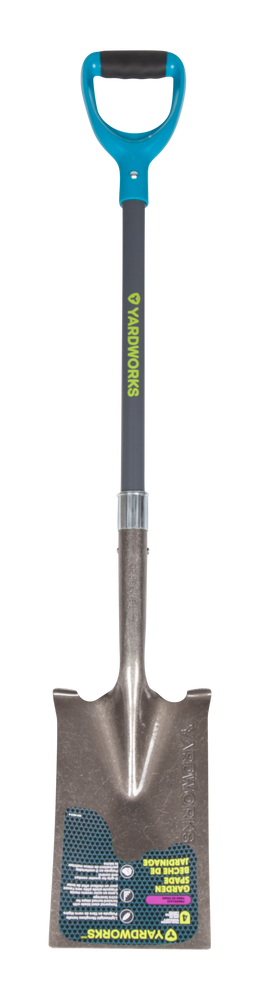 Yardworks Ergo Steel Square-Point Short-Handle D-Grip Spade Shovel, 42 ...