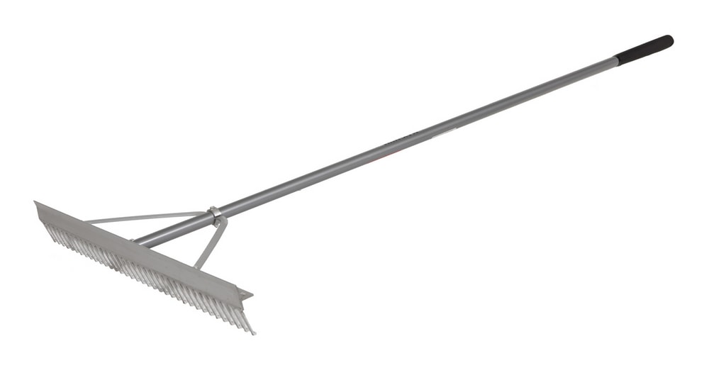 MAXIMUM 36-in Wide Metal 26-Tine Landscape Rake, 60-in Aluminum Shaft ...