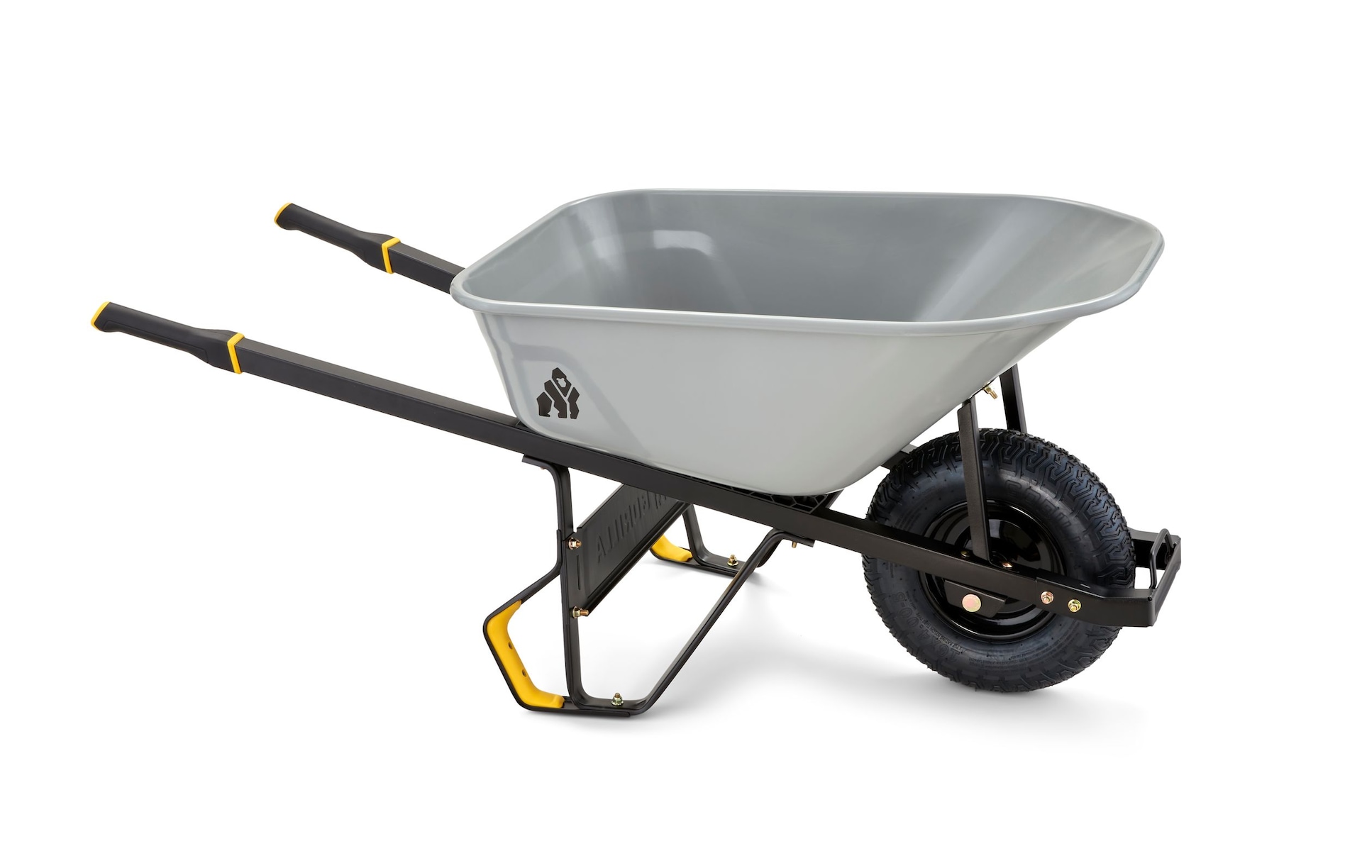Gorilla Heavy-Duty Easy Pivot/Dump Steel Tub Wheelbarrow, 6-cu-ft ...