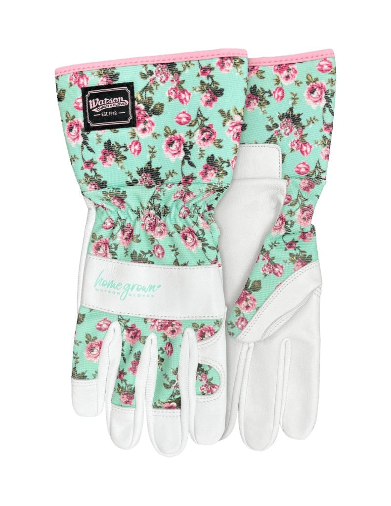 Watson Ladies You Grow Girl Water Resistant Leather Work Gloves, Floral ...