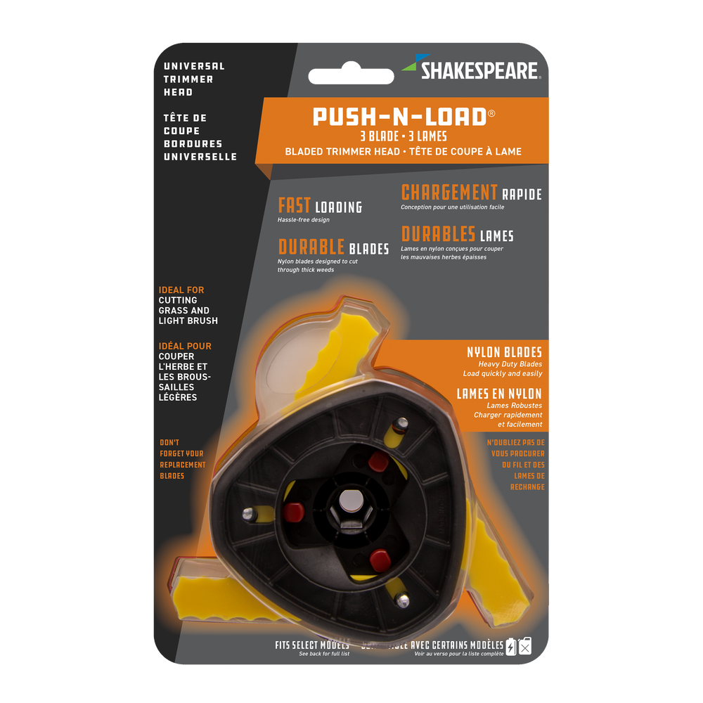 Shakespeare 3 Blade Grass Weed Push-N-Load String Trimmer Head ...