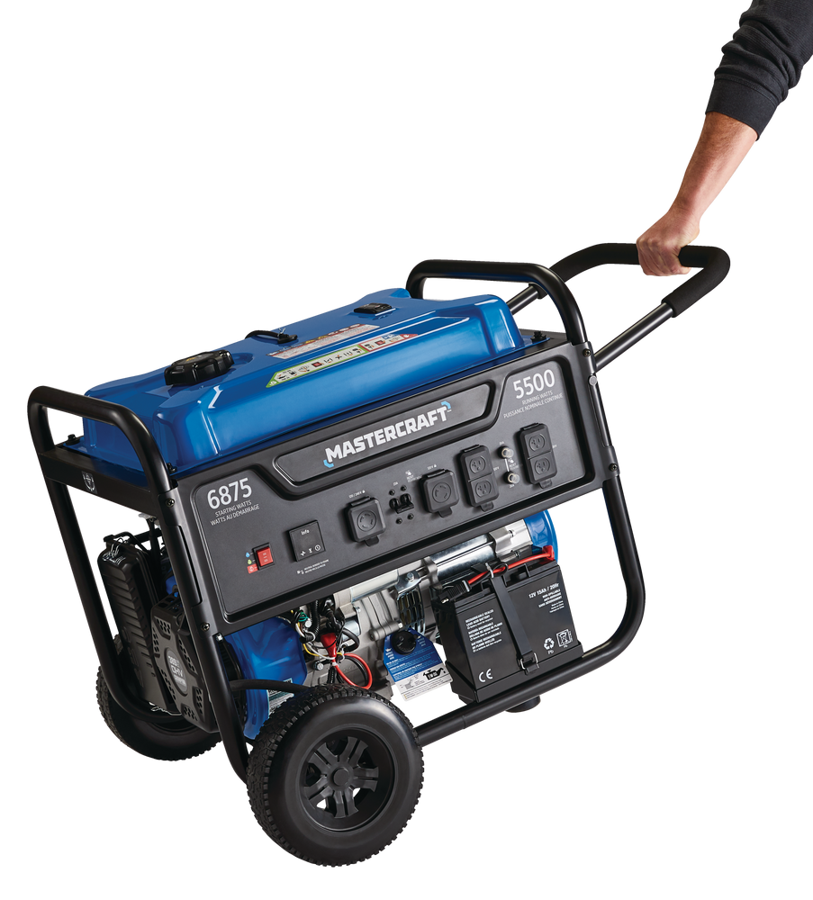 Mastercraft 5500/6875 Watt Open Frame Portable Generator with Electric ...