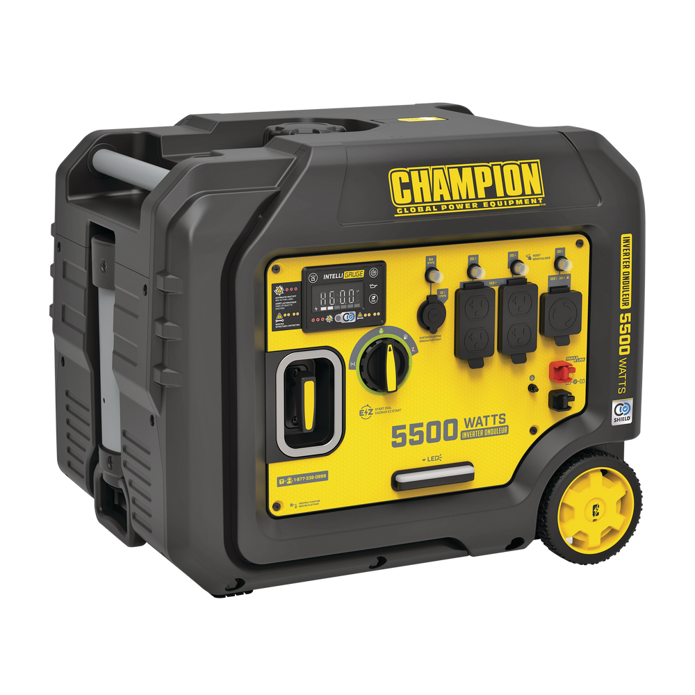 Champion 4000W/5500W Portable Inverter Generator w/ EZ Start Dial ...