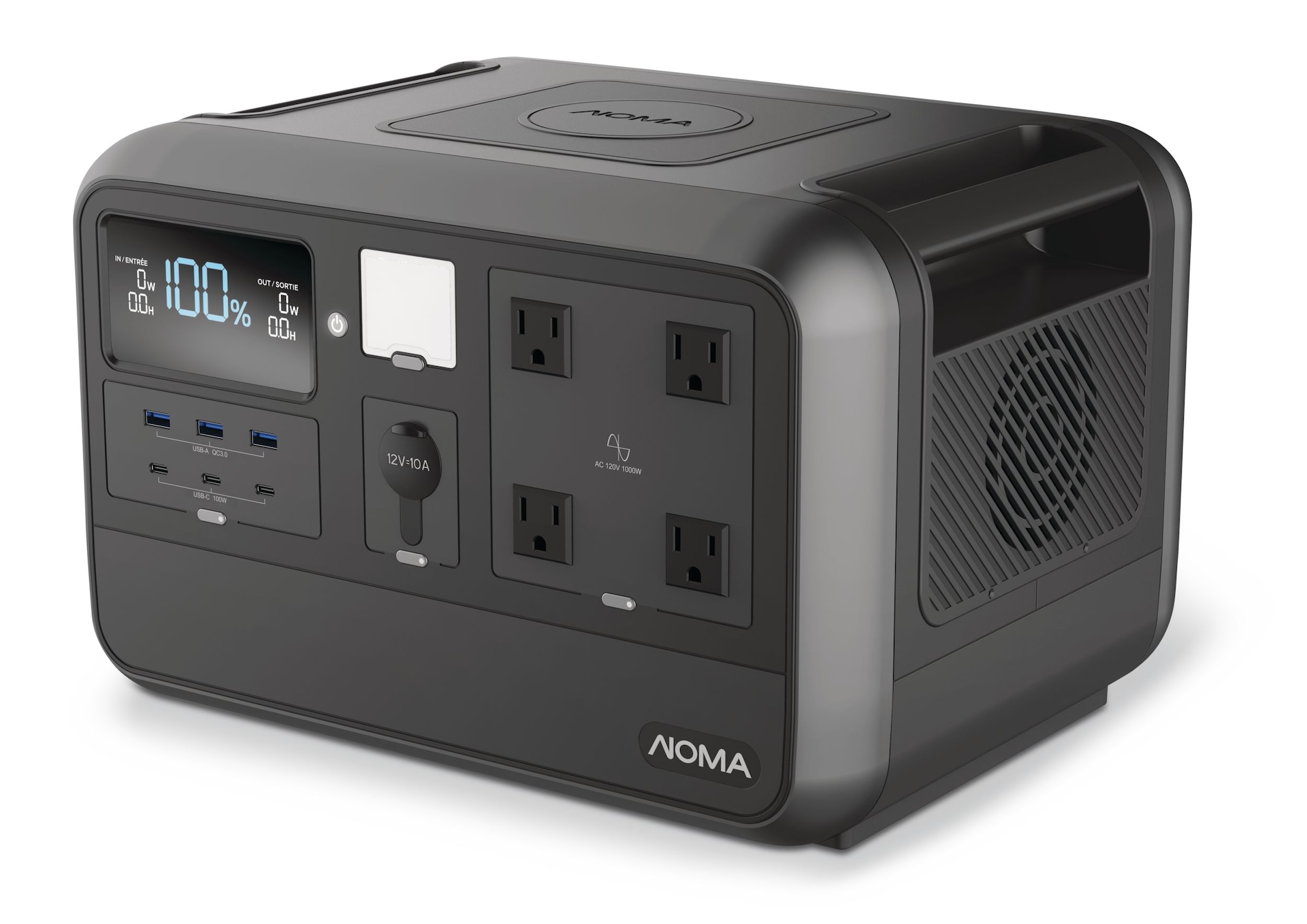 NOMA 1000W LFP Portable Power Station Inverter with Solar Charge Input ...