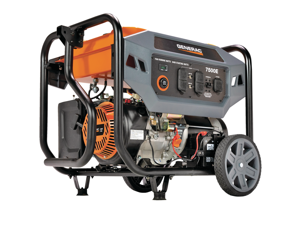 Generac - Génératrice portative à cadre ouvert avec démarrage ...