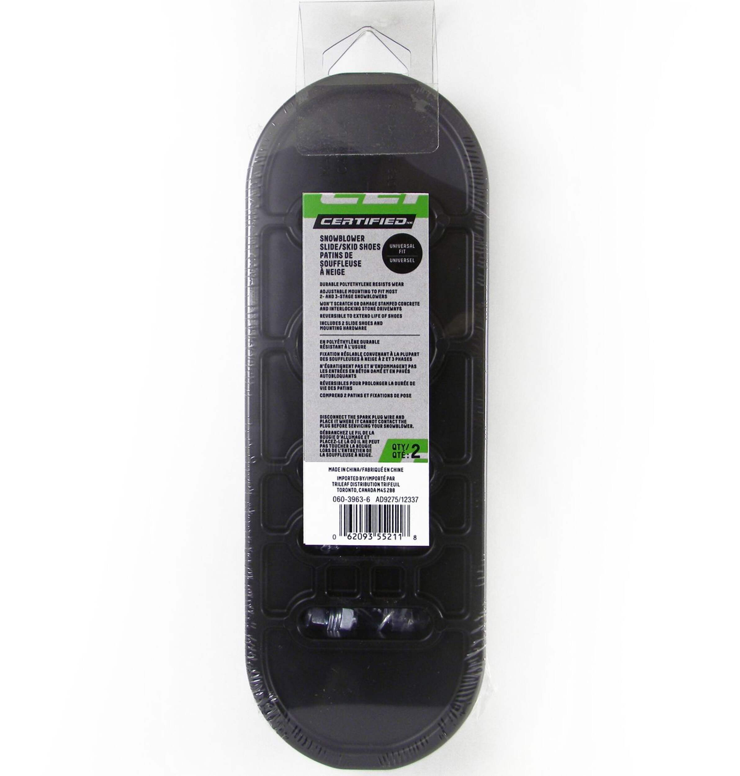 Certified Universal Snowblower Slide/Skid Shoe Kit fits most 2-stage ...