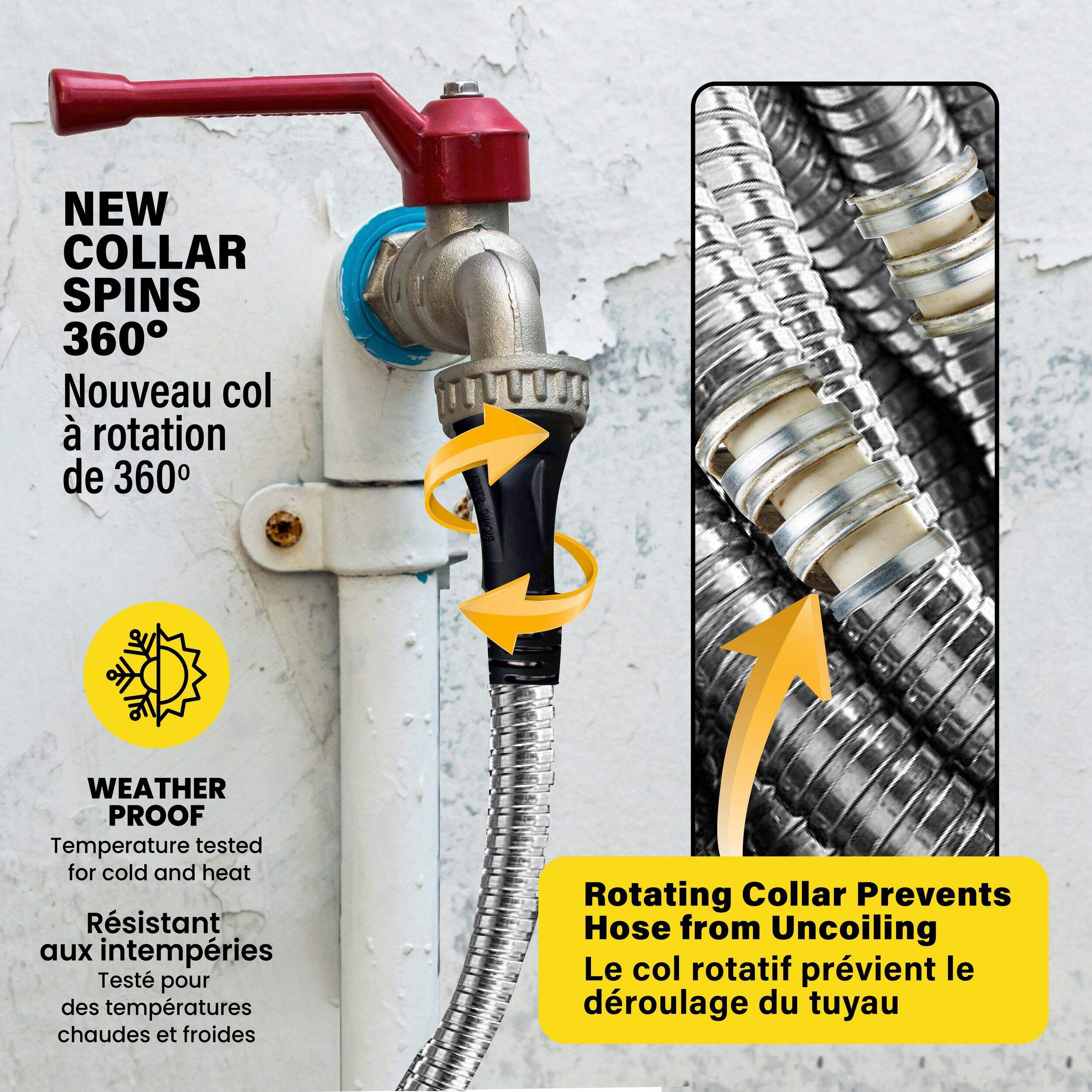 Bionic Pro Commercial Grade 304 Stainless Steel Garden Water Hose With
