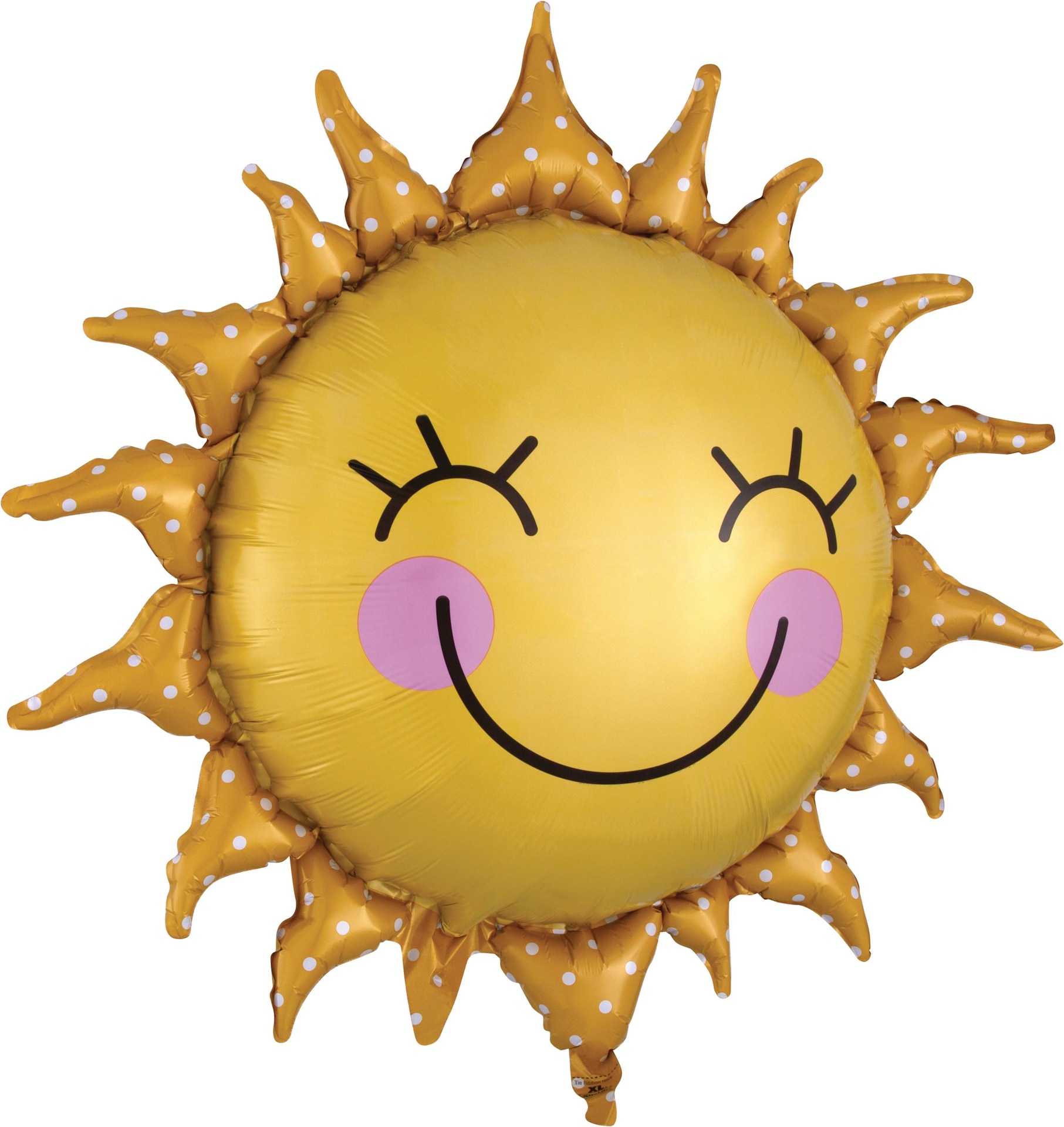 Smiling Sun Satin Foil Balloon, Yellow, 26-in, Helium Inflation ...