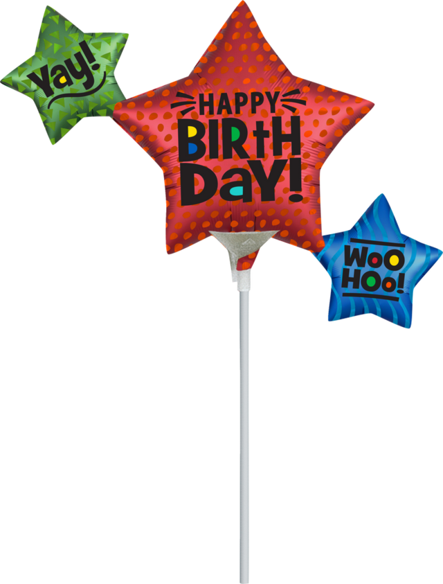 Happy Birthday Stars Air-Filled Mini Balloon for Birthday Party | Party ...
