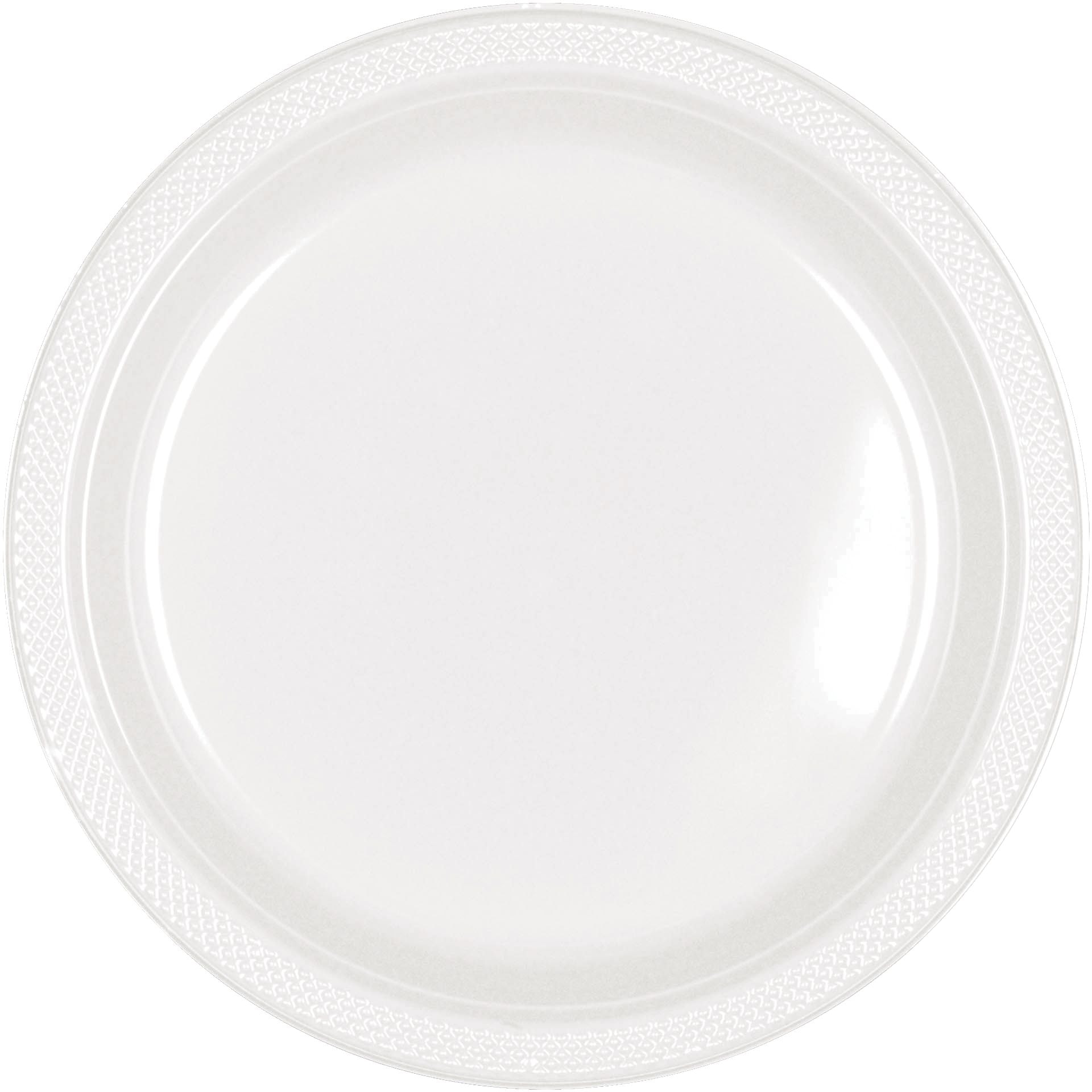 Round Plastic Reusable Dinner Plates, Assorted Colours, 10-in, 20-pk ...