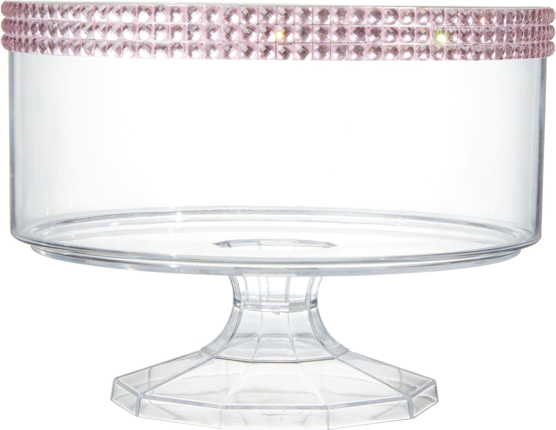Pink Rhinstone Studded Plastic Trifle Container for Birthday, Party ...