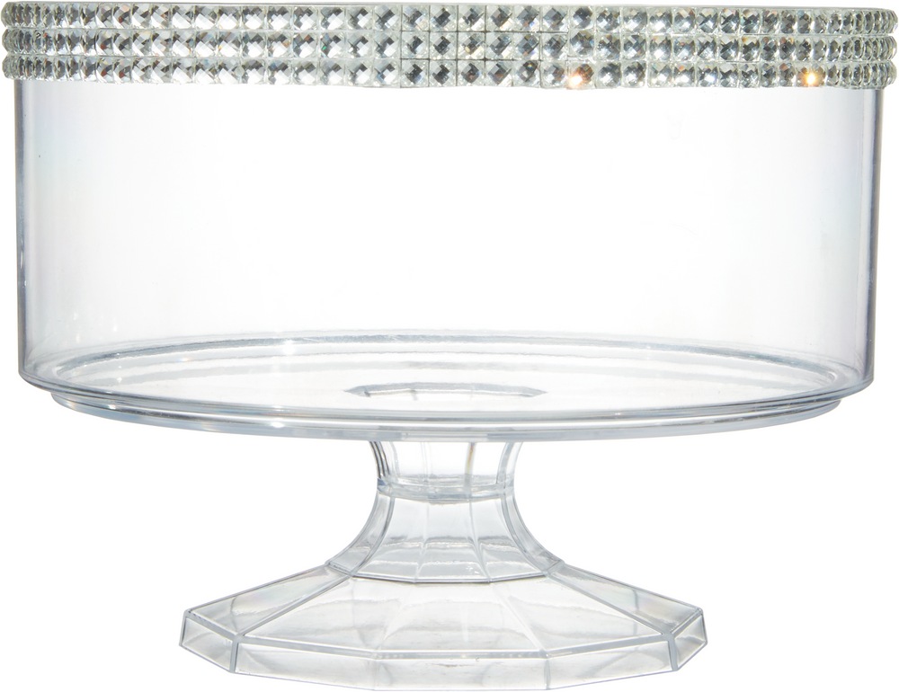 Rhinestone Clear Plastic Trifle Container, Small | Party City