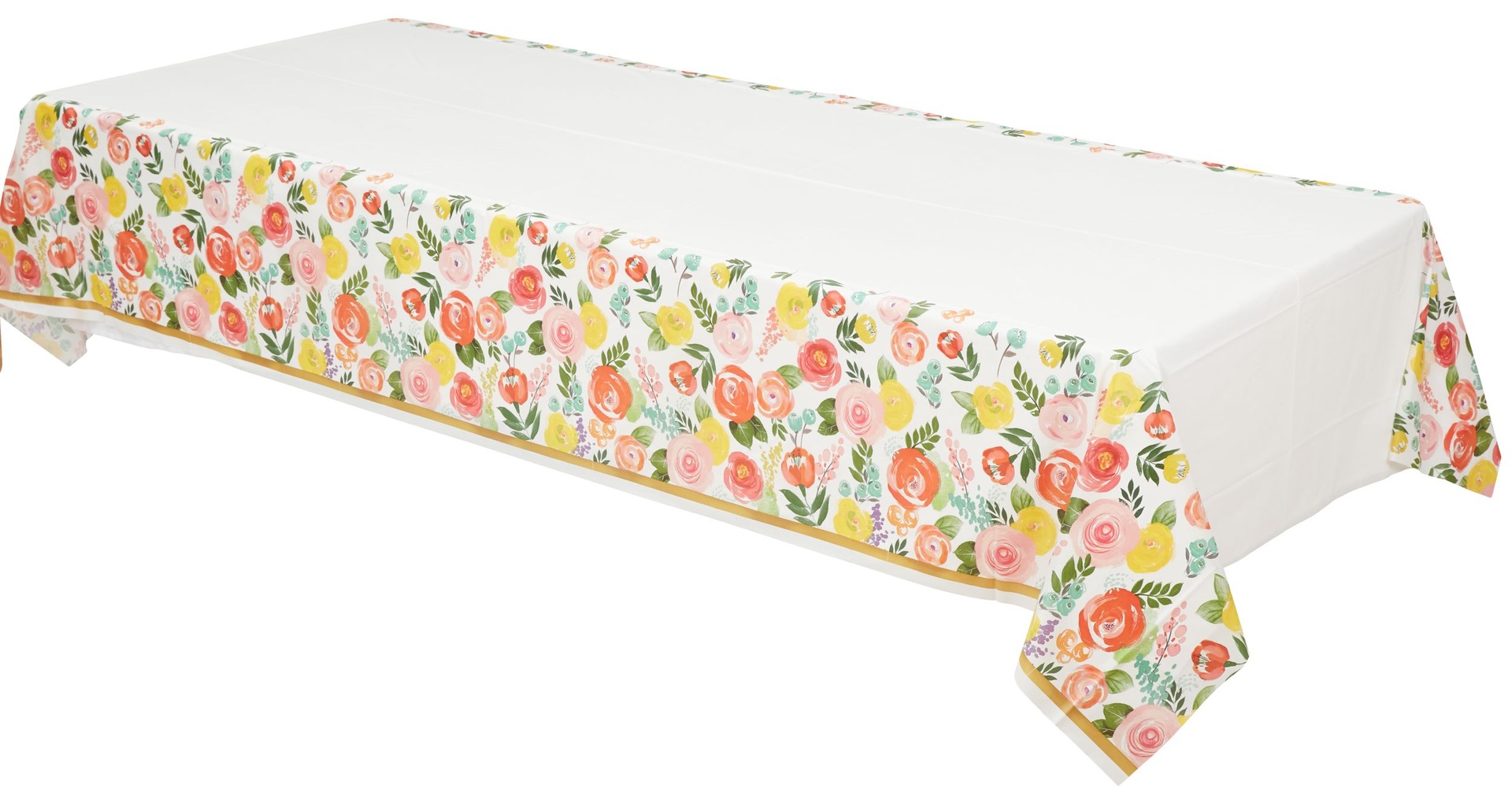 Bright Floral Table Cover | Party City