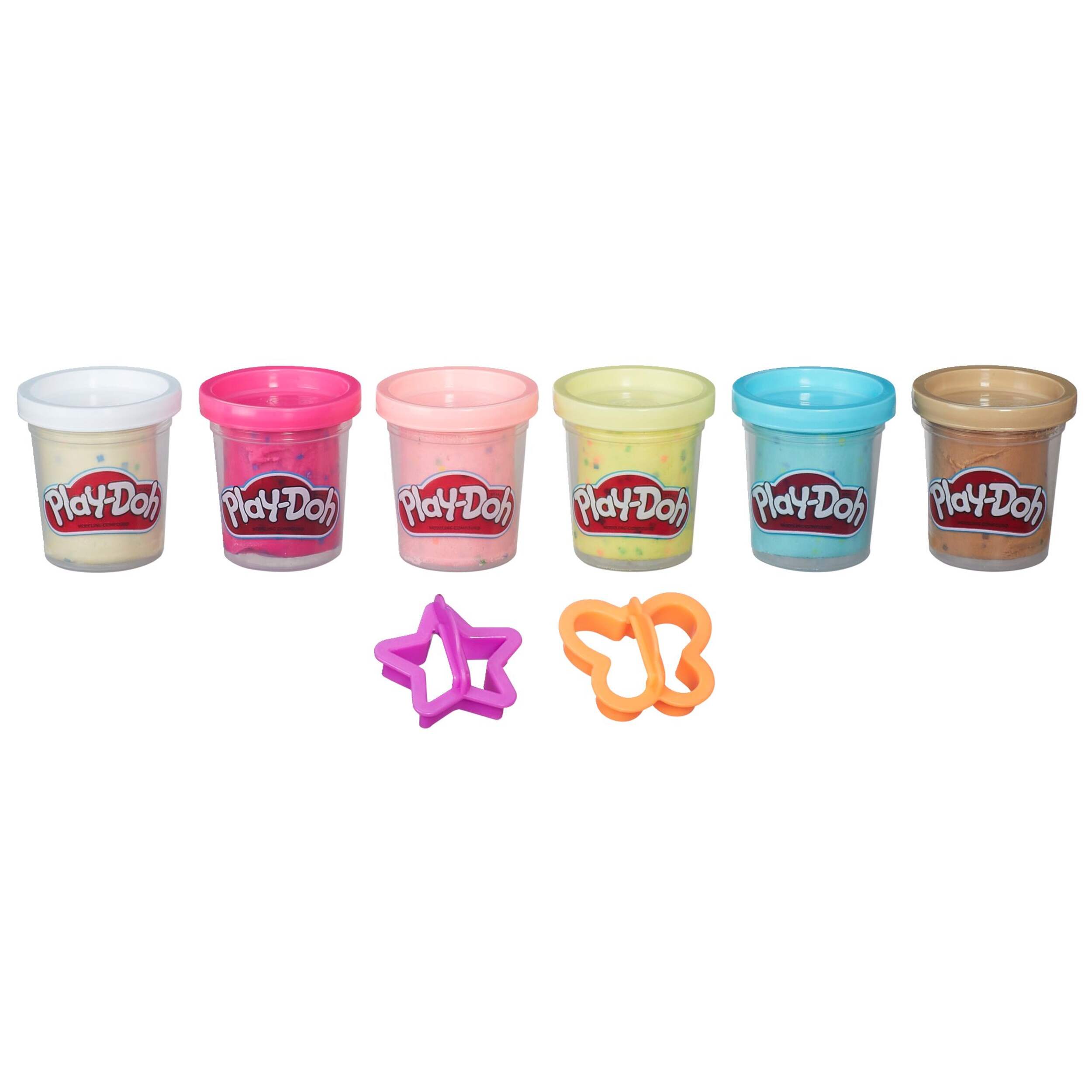 Play Doh Confetti Collection Multi Coloured 6 Pk Ages 3 For Arts And Craftsbirthday Favour