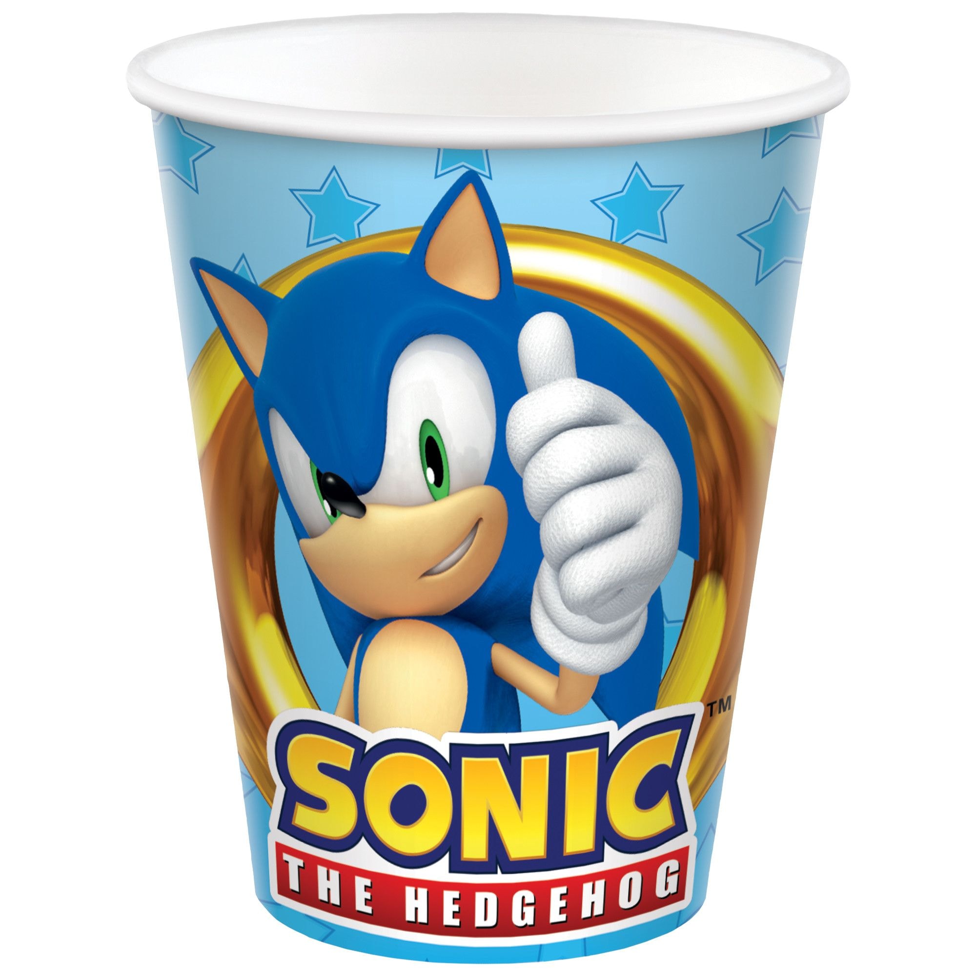 Sonic the Hedgehog Paper Disposable Cups, Blue, 9-oz, 8-pk, for ...