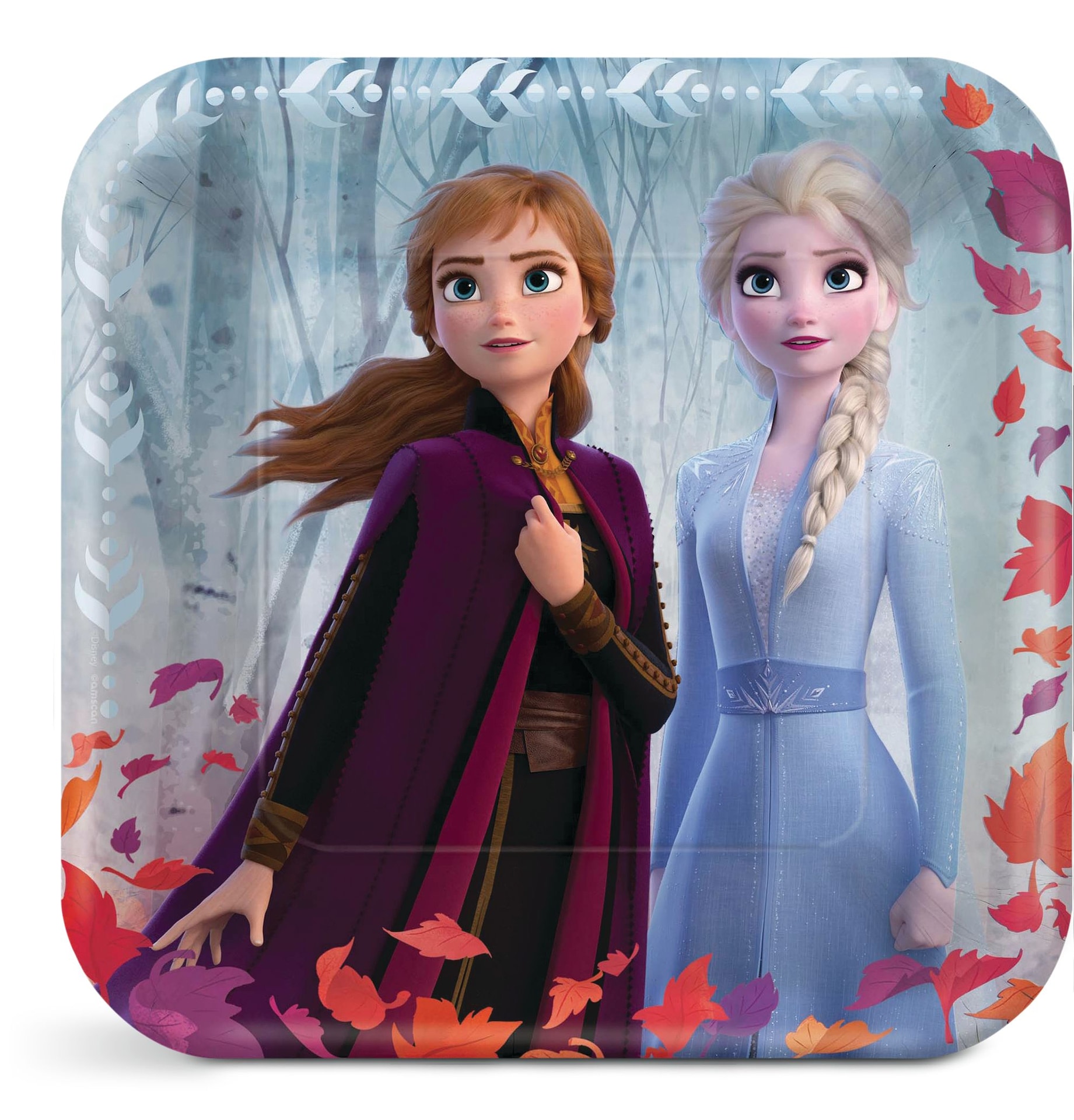 Disney Frozen 2 Square Paper Plates feature Anna and Elsa, 8-pk ...
