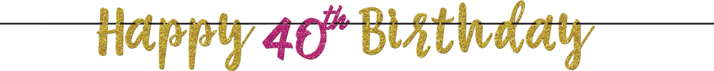 Glitter 40th Birthday Letter Banner | Canadian Tire