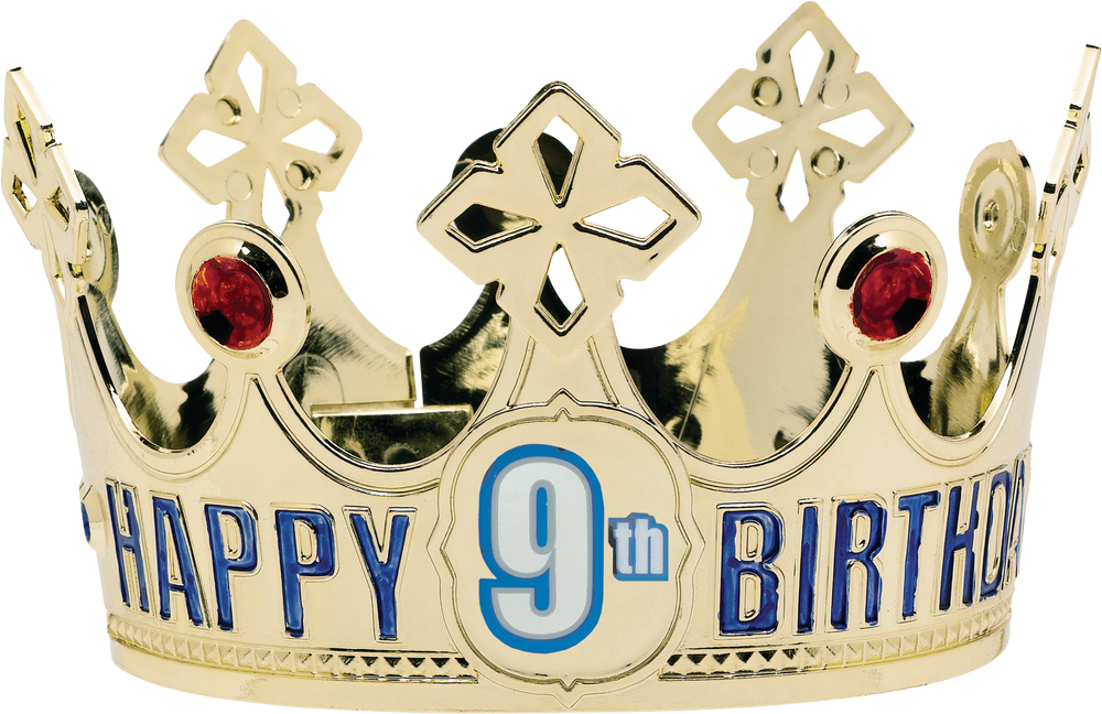 Couronne d'anniversaire à personnaliser dorée pour enfant Happy ...