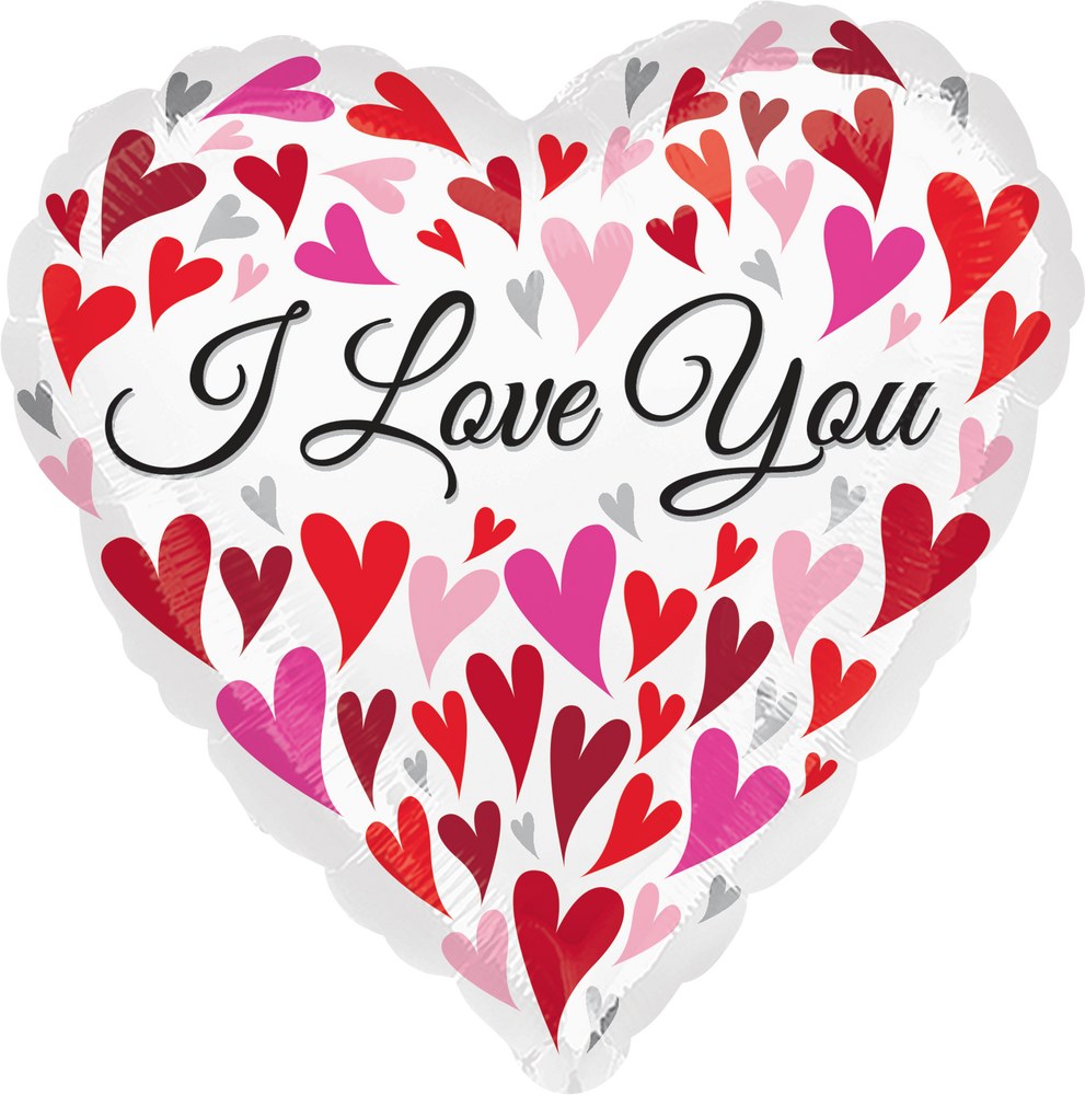 Ballon En Aluminium I Love You Heart Pour Anniversaire Saint Valentin