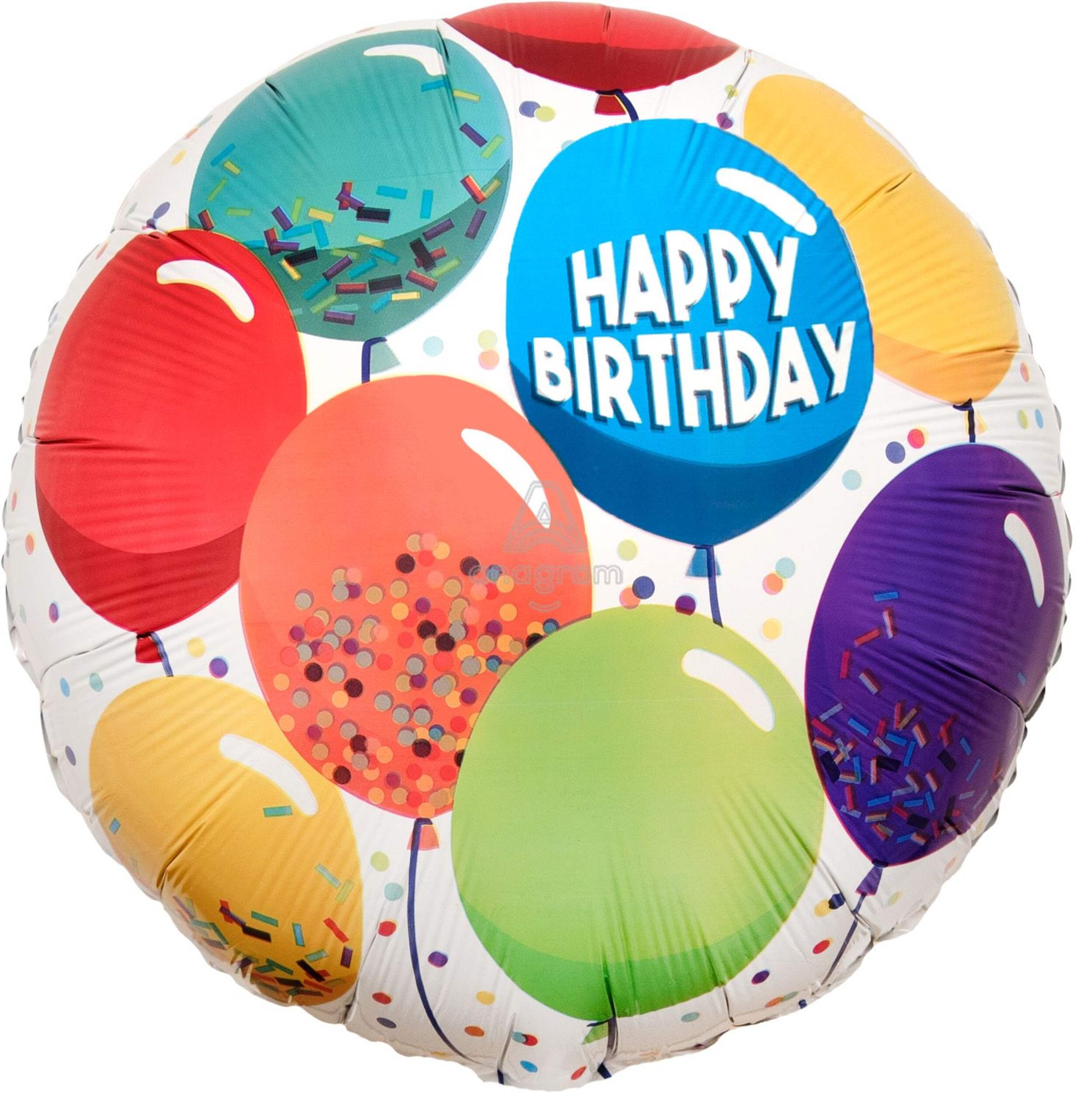 Ballon En Aluminium Satiné Rond Anniversaire Ballon Happy Birthday