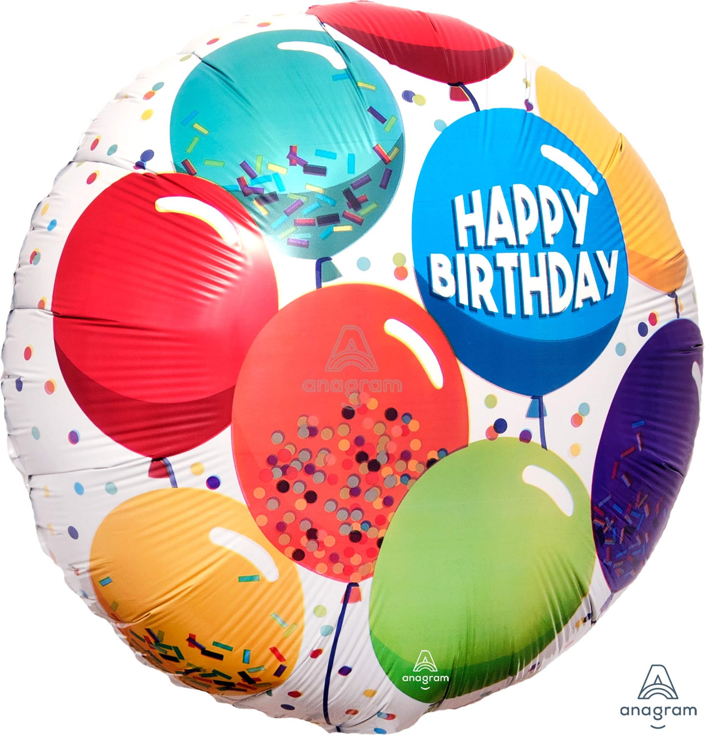 Ballon En Aluminium Satiné Rond Anniversaire Ballon Happy Birthday