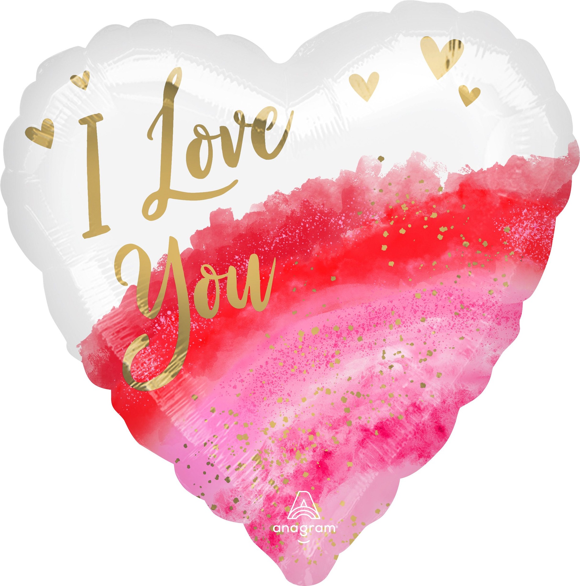 Watercolour Geode Love Heart Jumbo Balloon with Helium | Party City