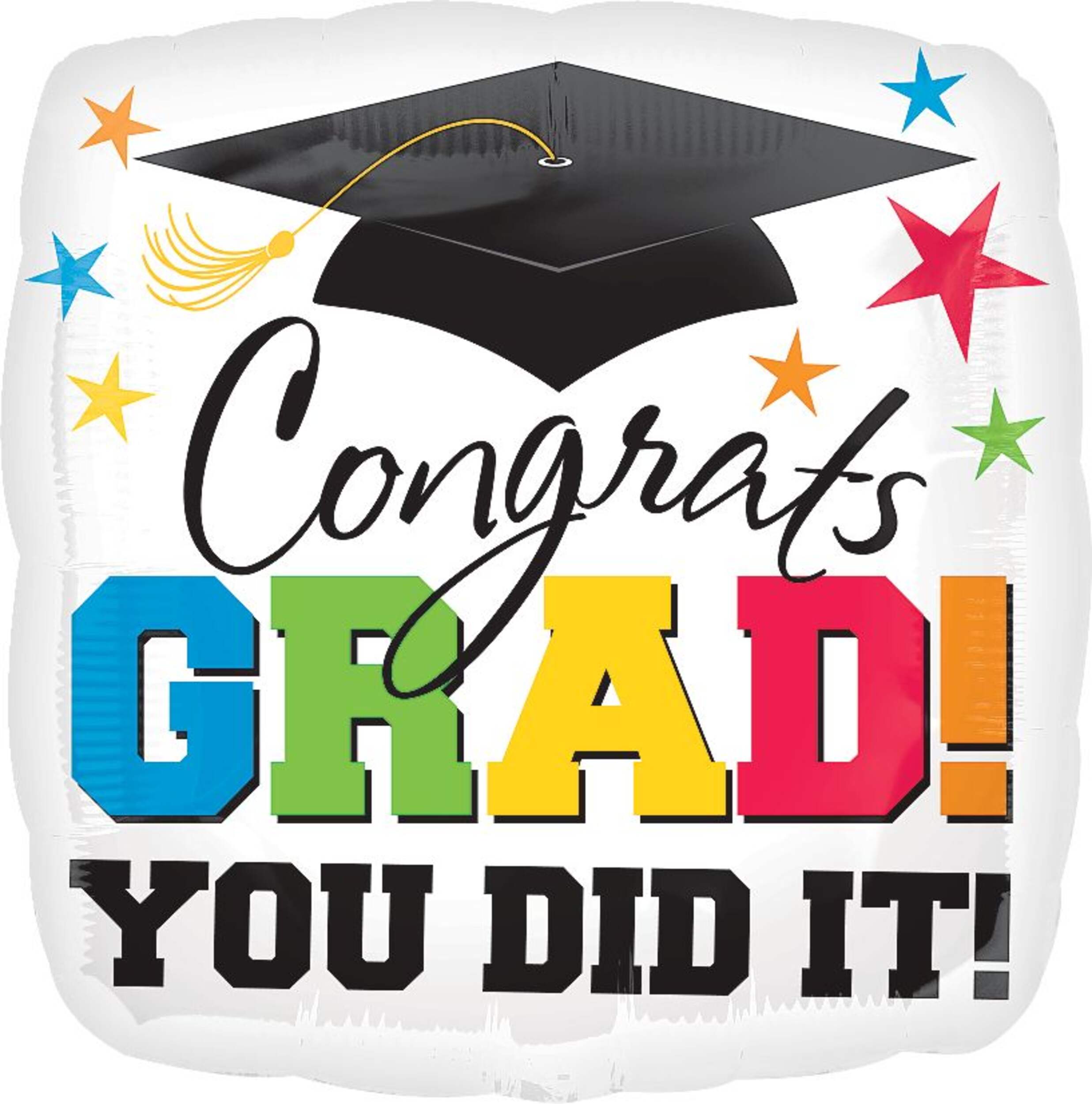 Ballon En Aluminium « Congrats Grad You Did It Gonflage à Lhélium