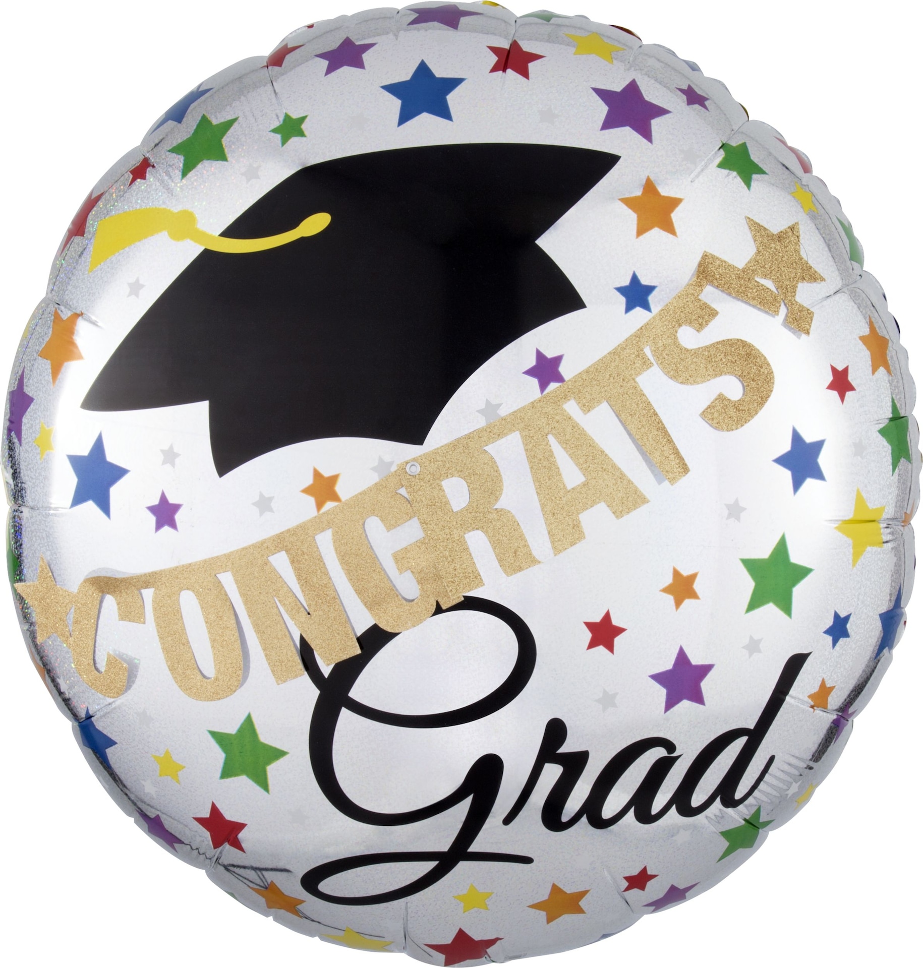 Giant Prismatic Graduation Foil Balloon with Banner, Helium Inflation ...