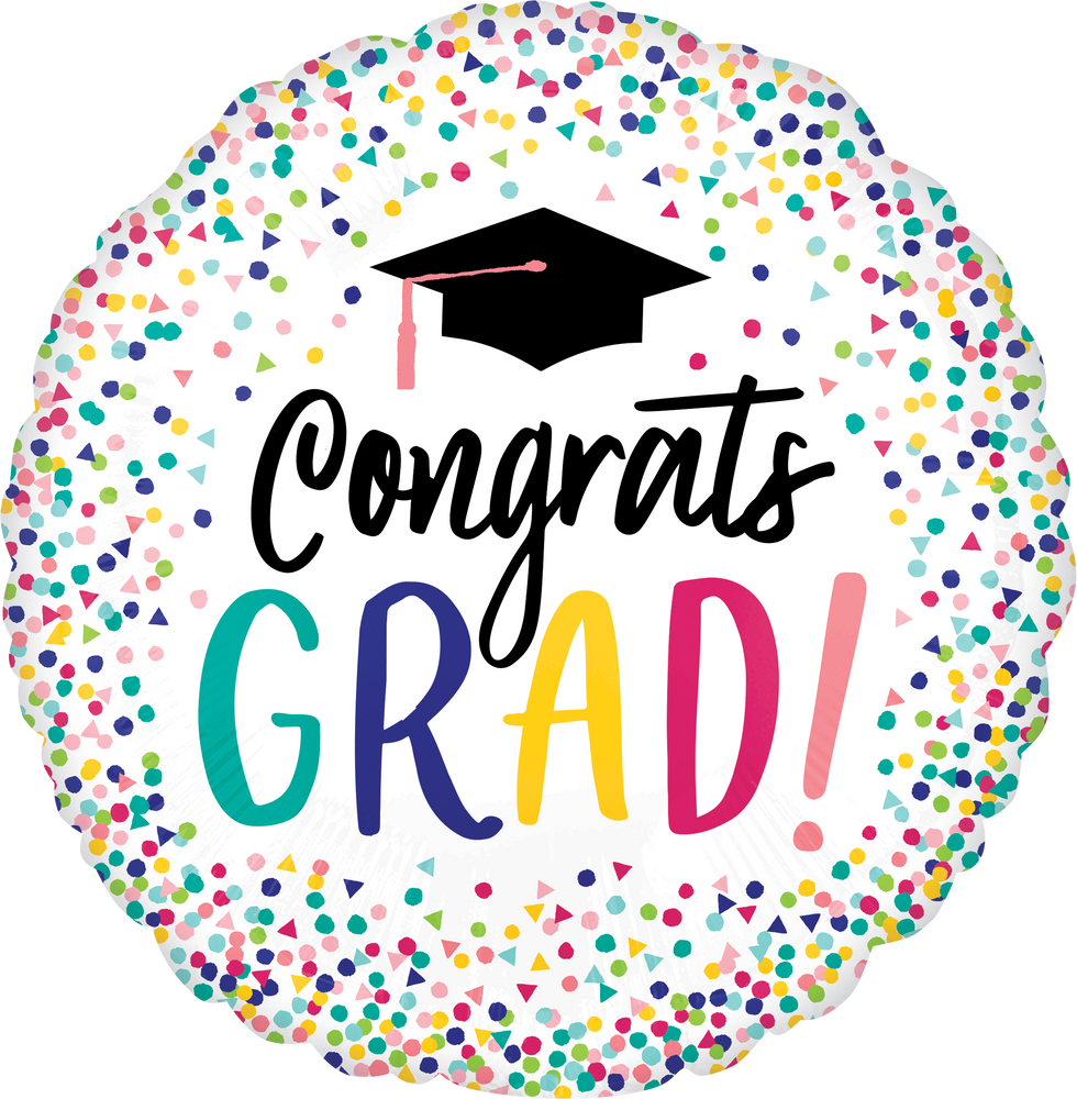 Giant Congrats Grad Foil Balloon, Helium Inflation Included, 28-in ...