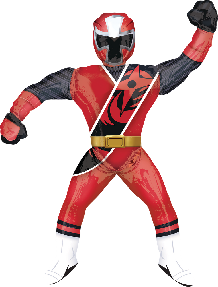 Giant Gliding Red Power Ranger Foil Balloon for Birthday Party, Helium ...