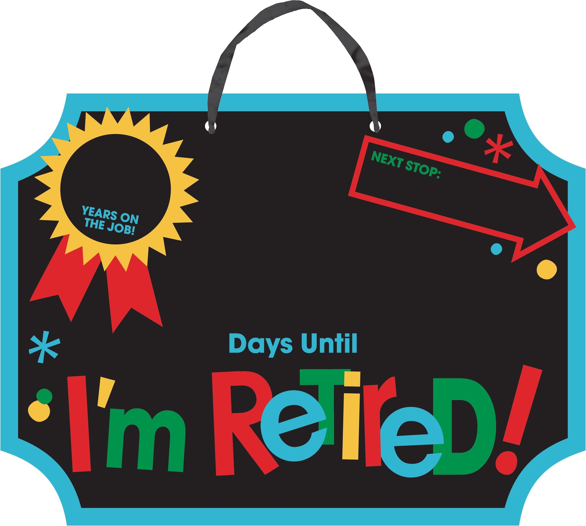 "I'm Retired" DIY Customizable Chalkboard Hanging Sign Decoration ...