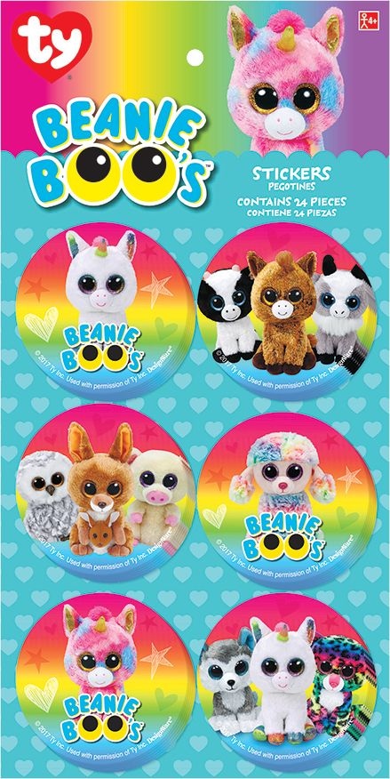 Beanie Boos Stickers, 4-pk | Party City