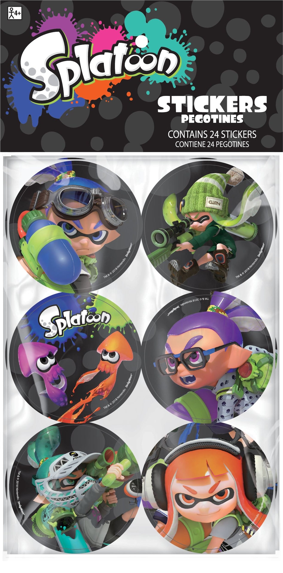 Splatoon Stickers, 4-pk | Party City