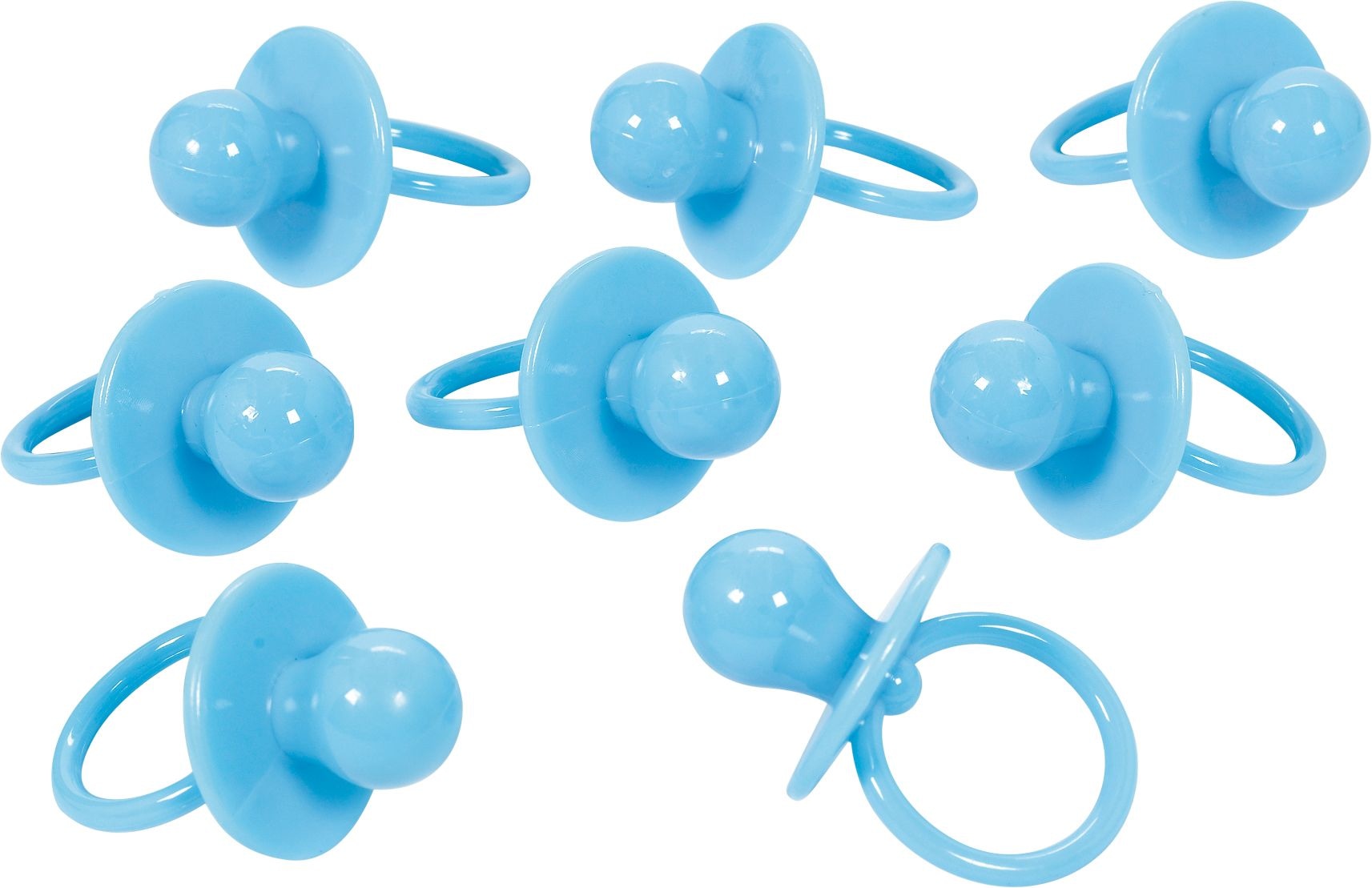 Pacifier Favour Charms, Assorted Colours, 8-pk, for Baby Shower/Gender ...