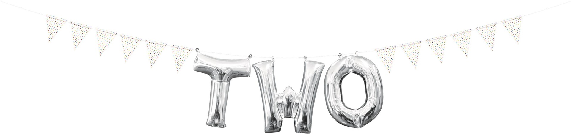 Mini Create Your Own Rainbow Polka Dots Pennant Banner | Party City