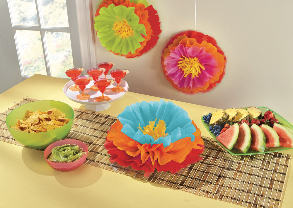 Fiesta Flower Tissue Pom Poms, 3-pk | Canadian Tire