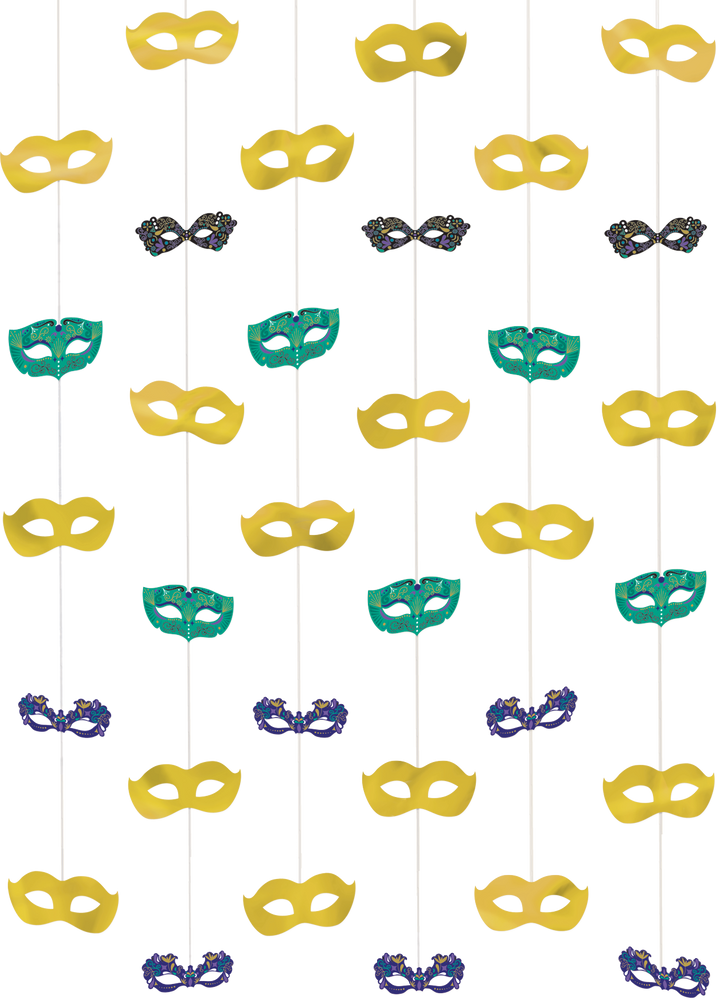 A Night in Disguise Masquerade String Decorations, 6-ct | Party City