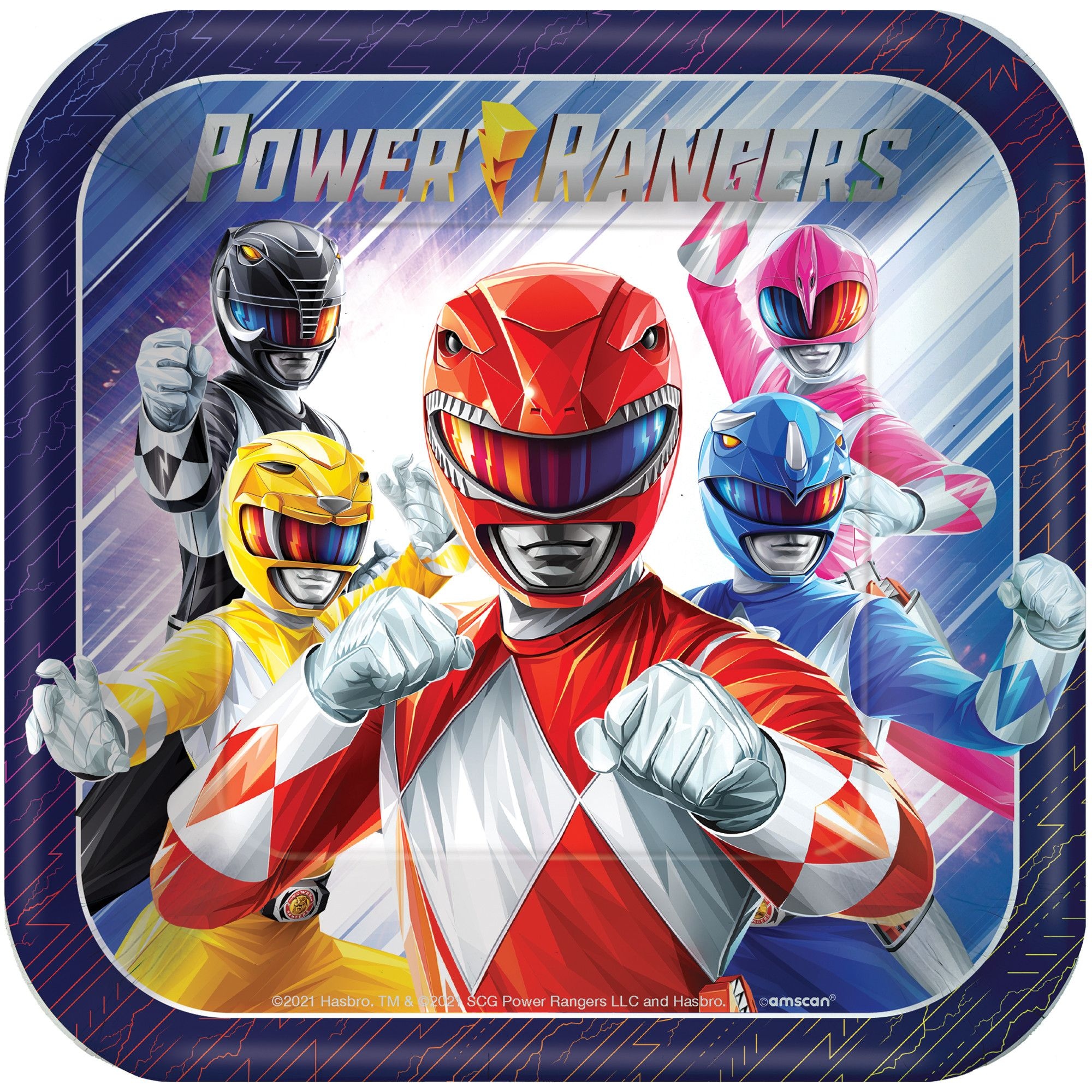 Hasbro Power Rangers Classic Dessert Paper Plates, 7-in, 8-pc ...