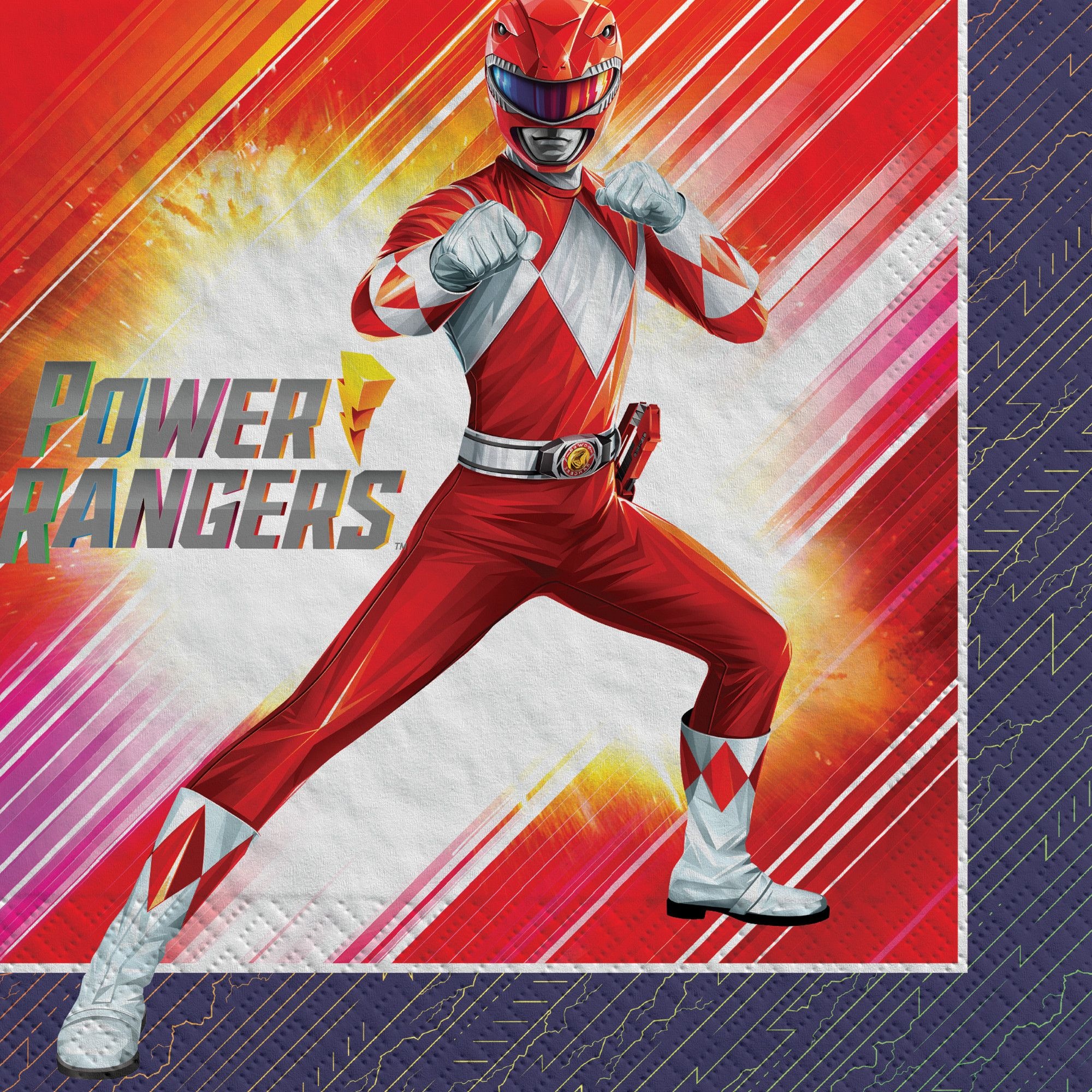 Power Rangers Square Paper Disposable Lunch Napkins, Red, 6.5-in, 16-pk ...