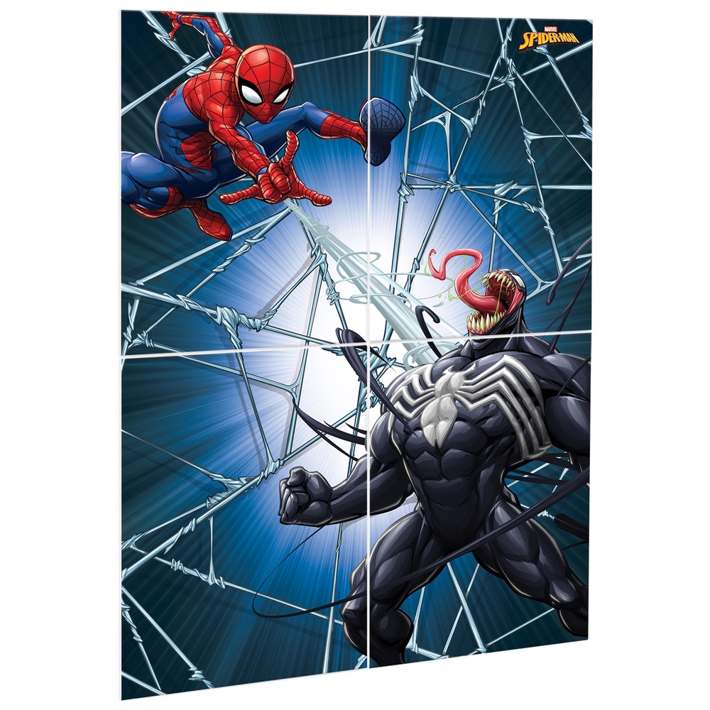Marvel Spider-Man Webbed Wonder Scene Setter Wall Decorating Kit, 4-pc ...