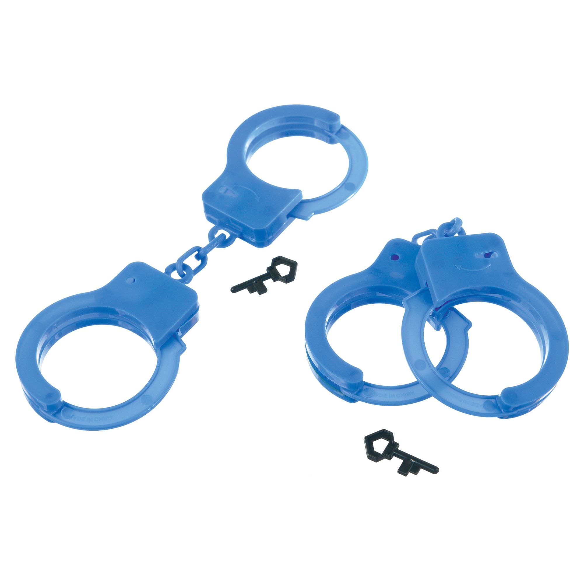 First Responders Plastic Police Handcuff Favour Toy, Blue, 4-pk, for ...