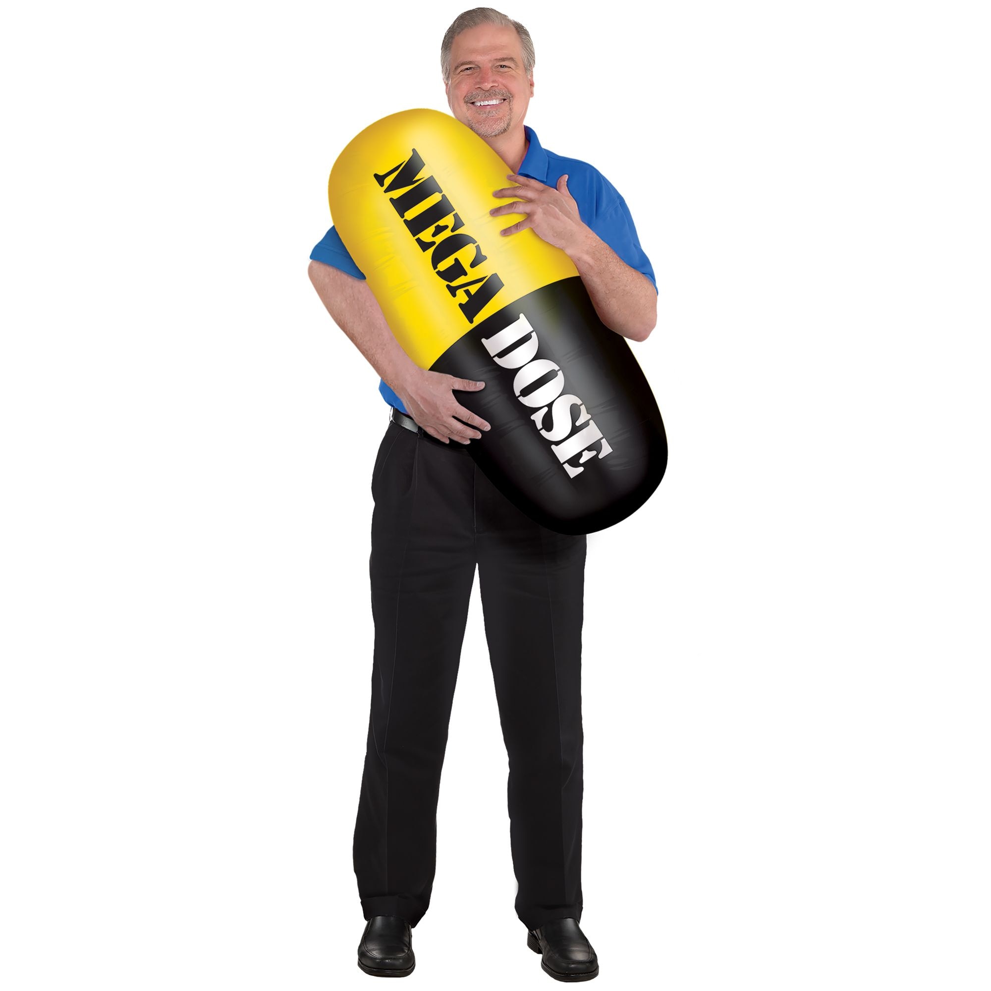 Over the Hill "Mega Dose" Pill Airblown Inflatable, Black/Yellow, 3-ft ...