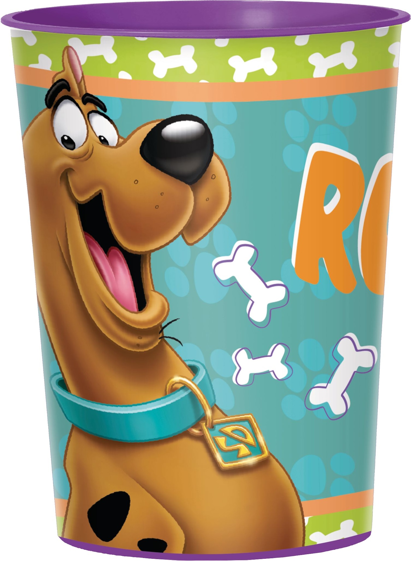 Scooby-Doo Plastic Reusable Favour Cup, Blue/Brown, 16-oz, for Birthday ...