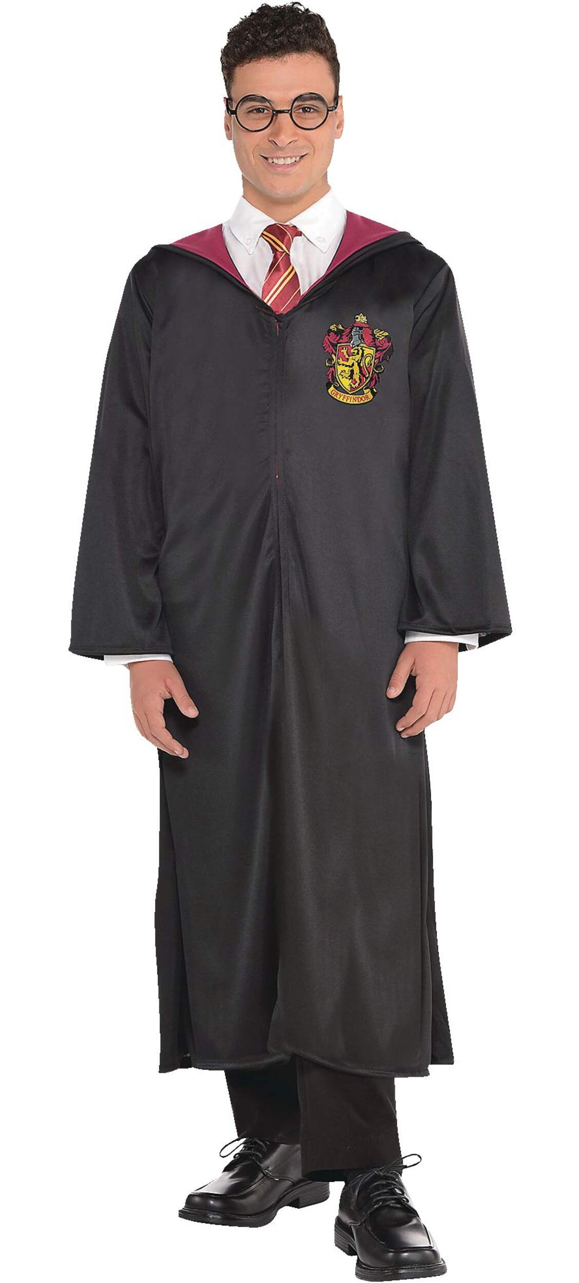 Adult Harry Potter Gryffindor Robe with Crest & Hood, Red/Black, One ...