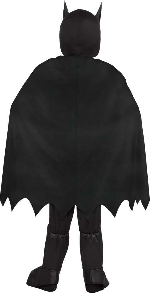 Kids' DC Batman Black Padded Jumpsuit with Cape & Mask Halloween Costume, Assorted Sizes | Party ...
