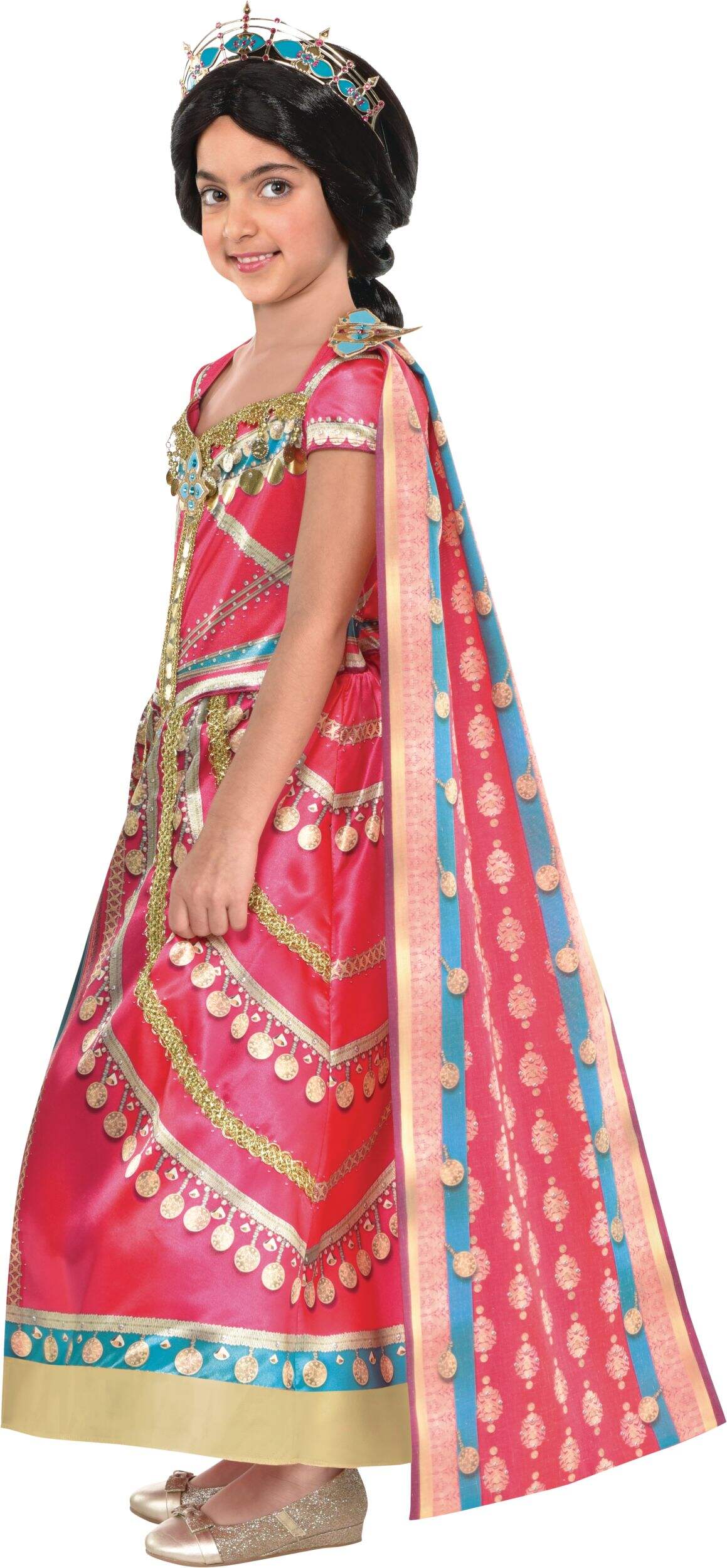 Toddler & Kids' Disney Aladdin Princess Jasmine Pink Dress Halloween Costume, Assorted Sizes ...